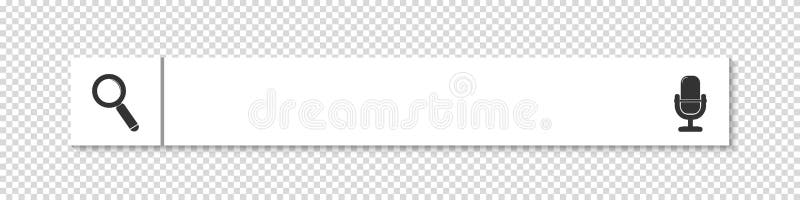 Search Bar with Magnifying Glass and Microphone - Vector Illustration ...