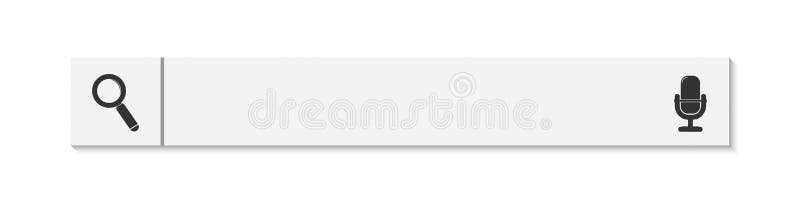 Search Bar with Magnifying Glass and Microphone - Vector Illustration ...