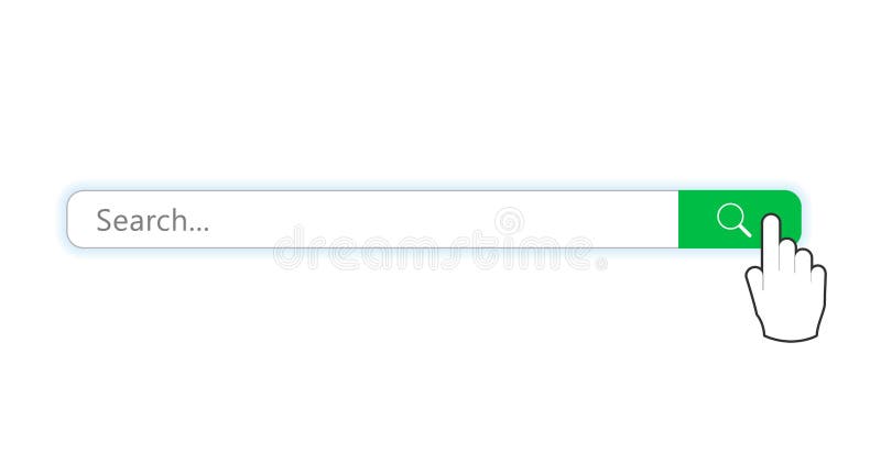 Search Bar with Mouse Pointer Stock Vector - Illustration of business ...