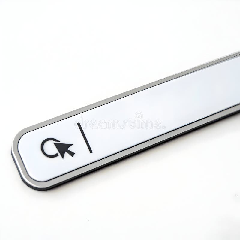 Search Bar with Pointer Isolated on White Background Stock Illustration ...