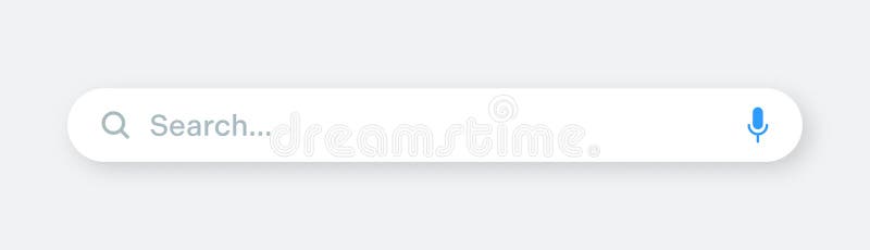 Search Bar with Round Corners. Internet Browser Engine with Search Box ...