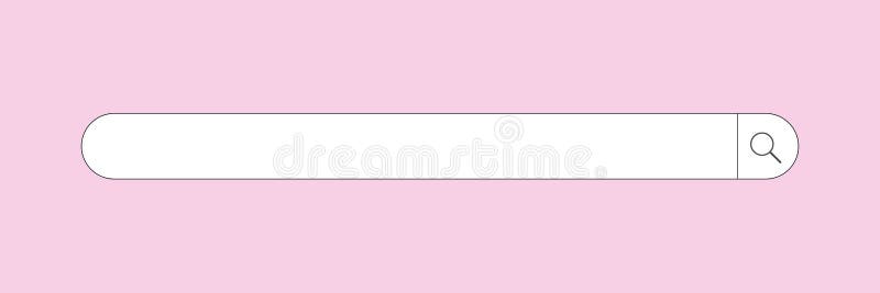 Search Bar Simple Vector Pink Stock Vector - Illustration of concept ...