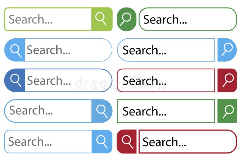 Search Bar for UI Design. Set of Elements for Design Interface of ...