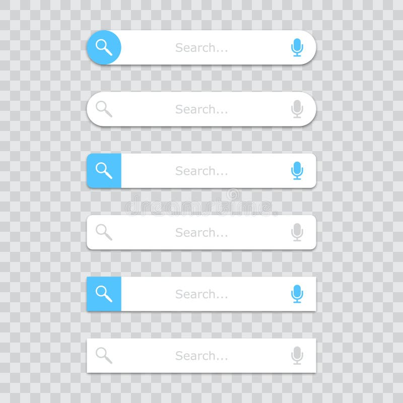Search Bar Template in a Flat Design with Shadow Stock Vector ...