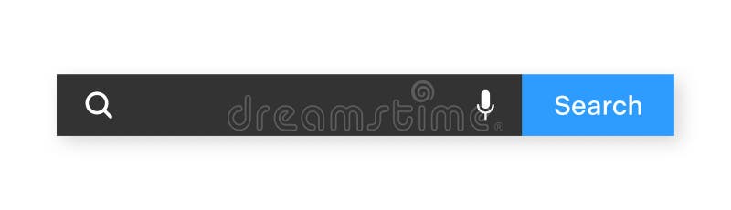 Search Bar Template. Internet Browser Engine with Search Box, Address Bar and Text Field Stock ...