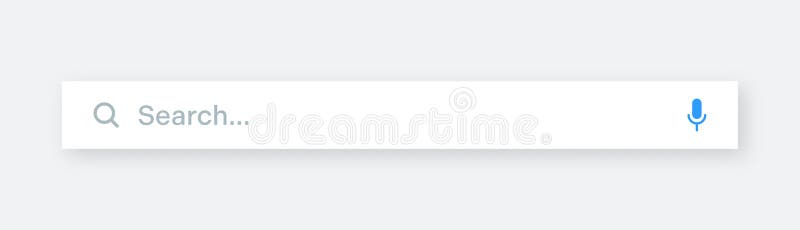 Search Bar Template. Internet Browser Engine with Search Box, Address ...