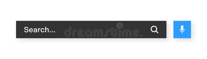 Search Bar Template. Internet Browser Engine with Search Box, Address ...