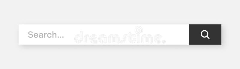 Search Bar Template. Internet Browser Engine with Search Box, Address Bar and Text Field Stock ...