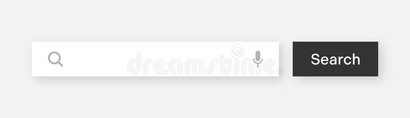 Search Bar Template. Internet Browser Engine with Search Box, Address Bar and Text Field Stock ...
