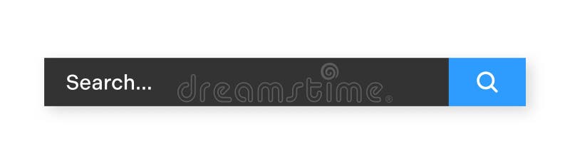 Search Bar Template. Internet Browser Engine with Search Box, Address ...