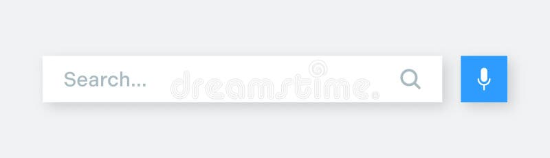 Search Bar Template. Internet Browser Engine with Search Box, Address ...