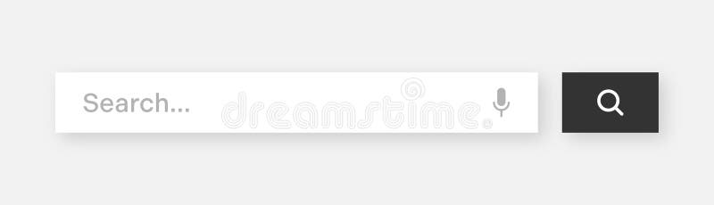 Search Bar Template. Internet Browser Engine with Search Box, Address ...