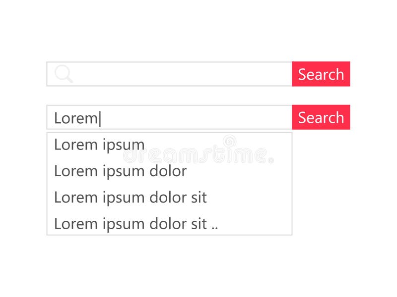 Search Bar Template. Internet Searching. Web-surfing Interface. Vector ...