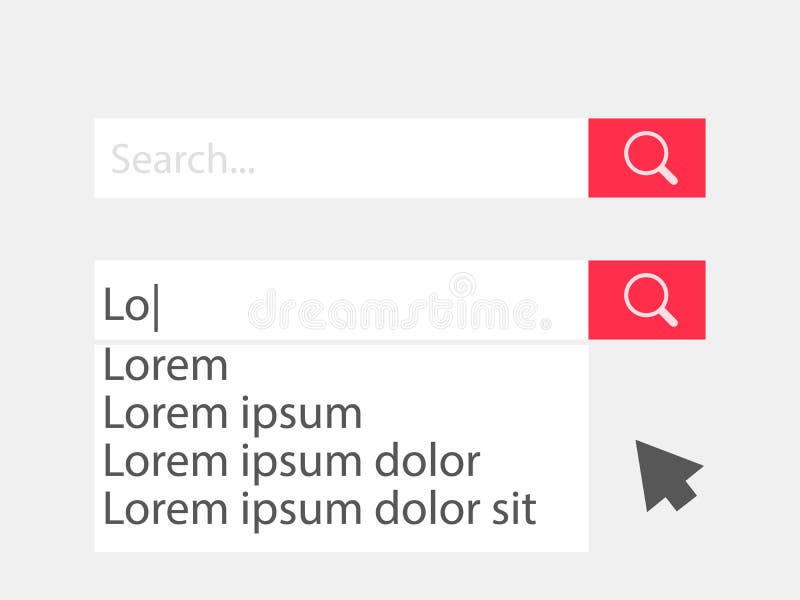 Search Bar Template. Internet Searching. Web-surfing Interface. Vector ...