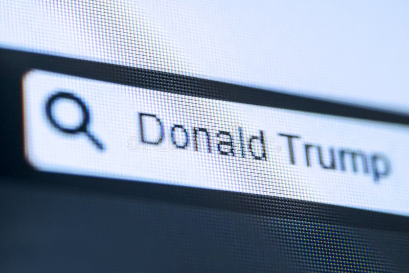 Search Bar with Typed Donald Trump Word Editorial Stock Image - Image ...