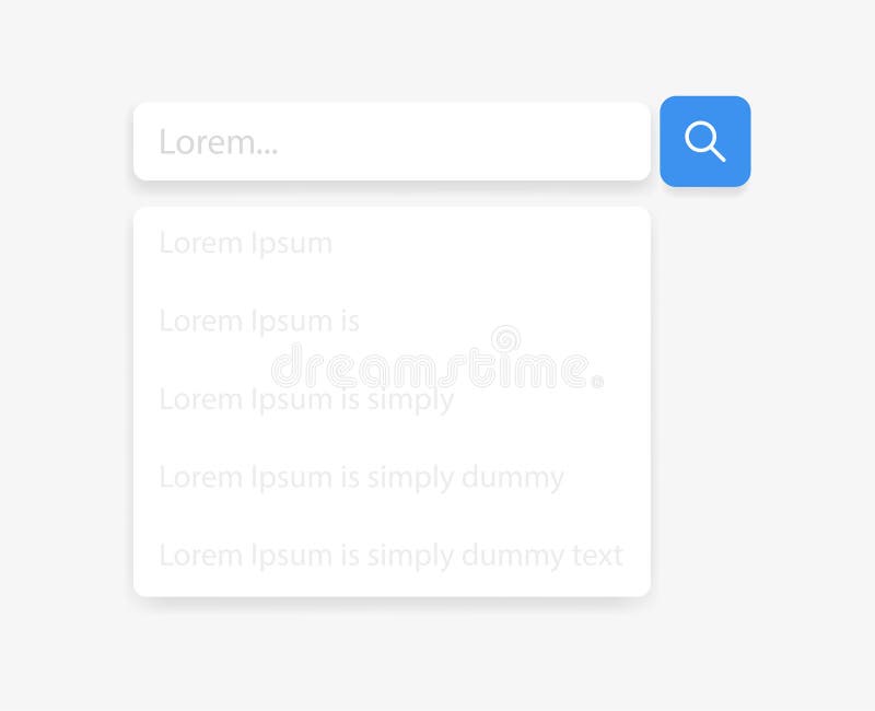 Search Bar for Ui, Design and Web Site on a White Background. Search ...