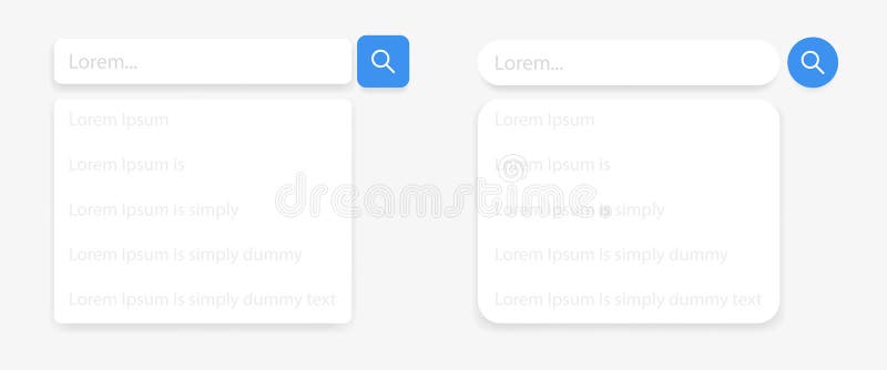 Search Bar for Ui, Design and Web Site on a White Background. Search ...