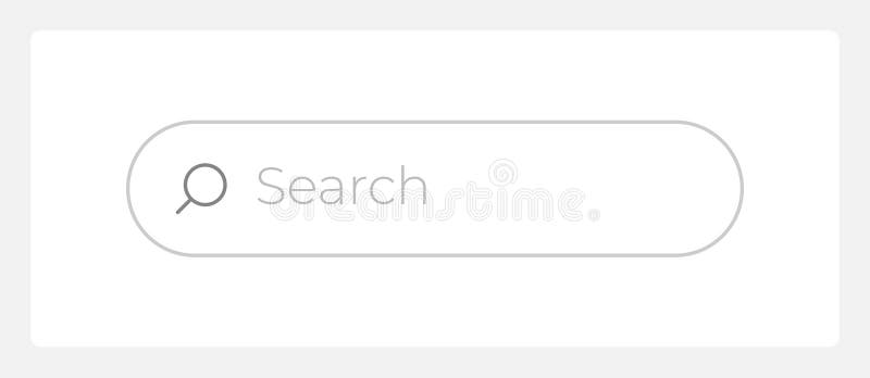 Search Bar UI Element Template Stock Vector - Illustration of analytics ...