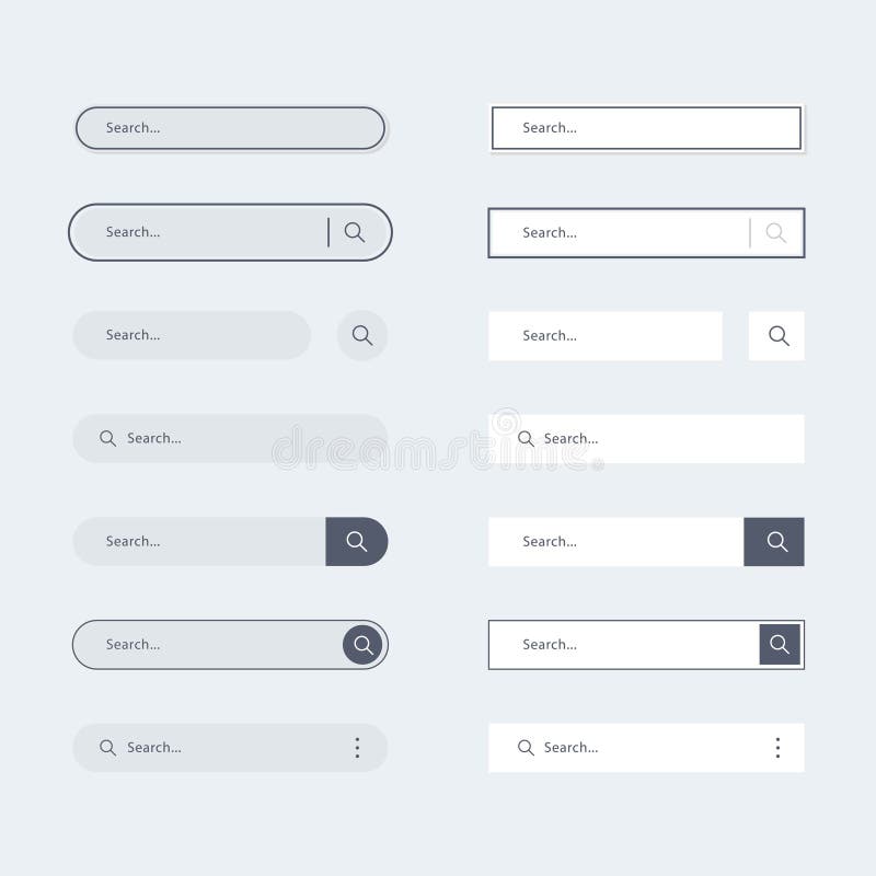 Search Bar for UI UX, Design Vector Template. Search Address and ...