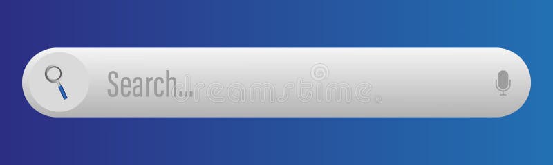 Search Bar UI. Voice Search Icon. White Text Input. Gradient Blue ...