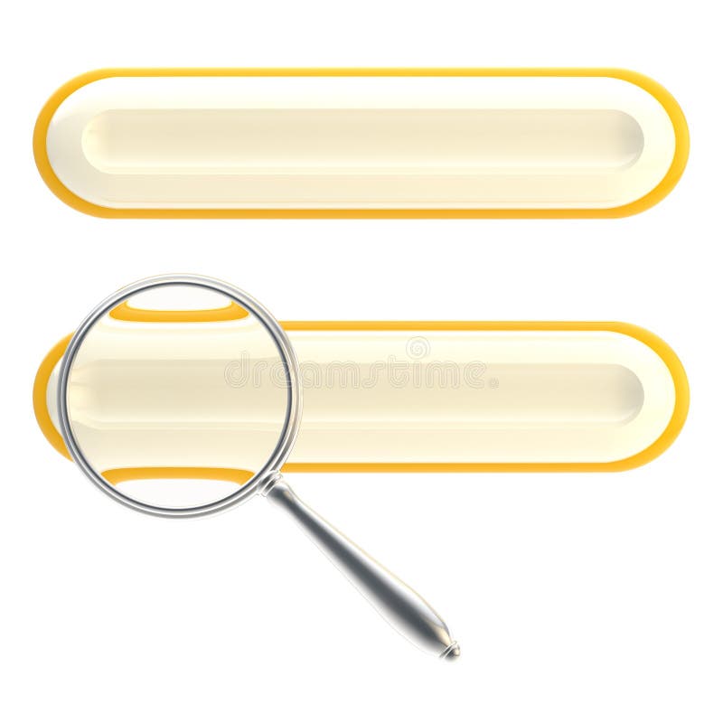 Search Bar Under the Magnifier Icon Isolated Stock Illustration ...