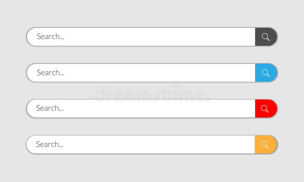 Search Bar for User Interface, Web, Ui, Colored Search Box with Shadow ...