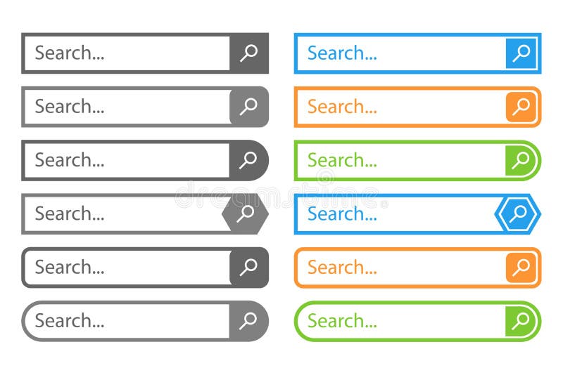 Search Bar Vector Design Element, in Flat Style Stock Vector ...