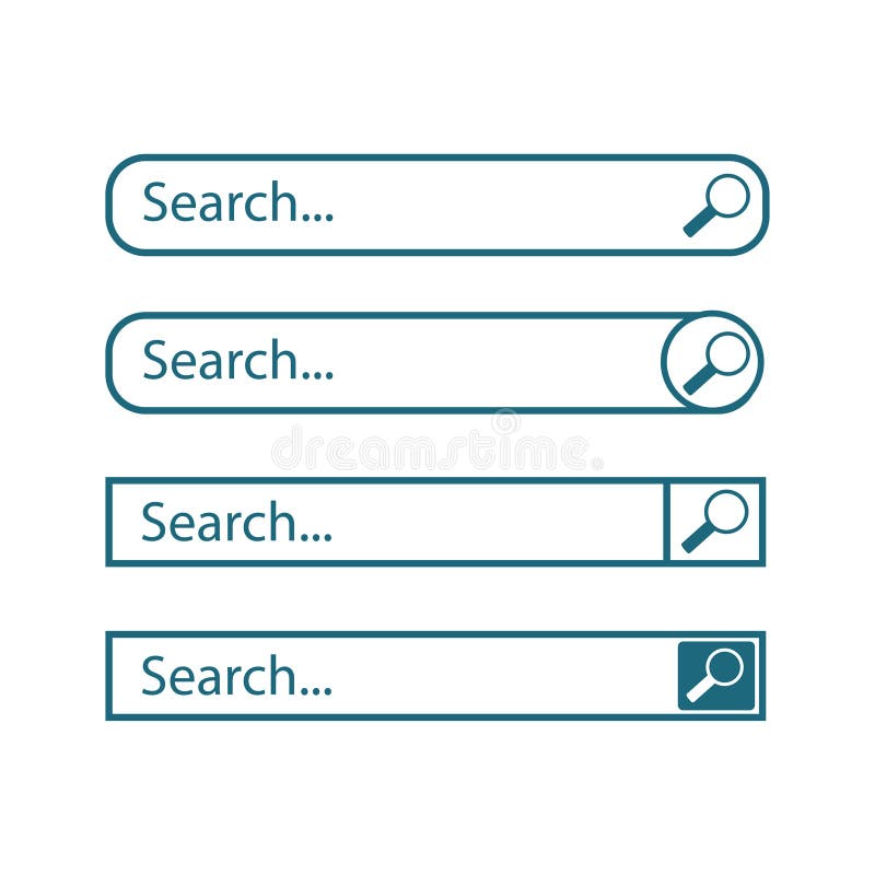 Search Bar Vector Element Design, Set of Search Boxes Stock Vector ...