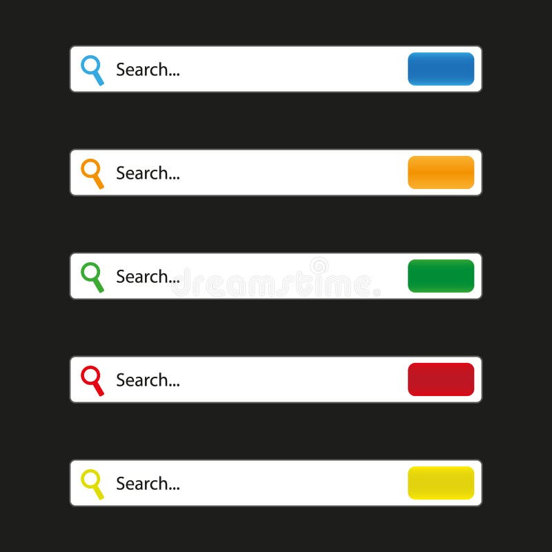 Search Bar Vector Element Design, Set of Search Boxes Ui Template ...