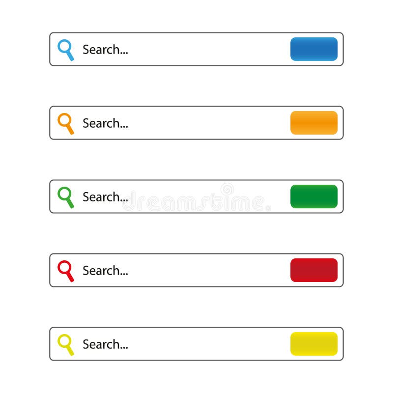 Search Bar Vector Element Design, Set of Search Boxes Ui Template ...