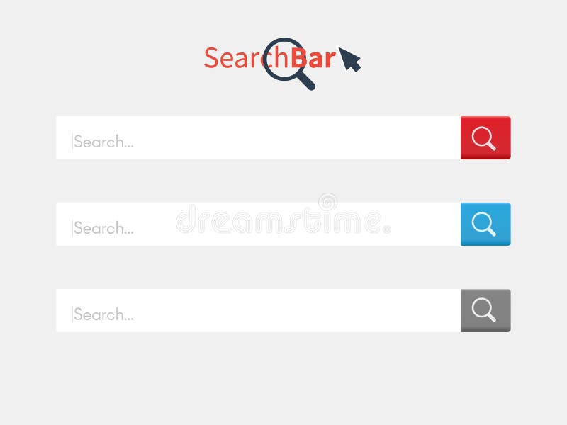 Search Bar Template. Internet Searching. Web-surfing Interface. Vector ...