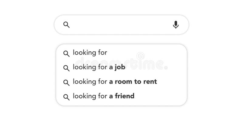 Search Bar Vector Template Neumorphism Design on White Background ...