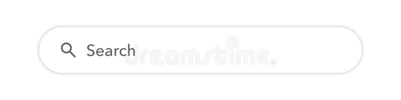 Search Bar Vector Template Neumorphism Design on White Background ...