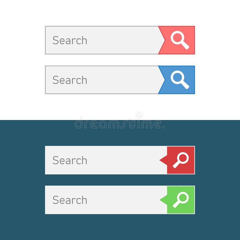 Search Bar Vector Ui Element Icon in Flat Style. Search Website Stock ...