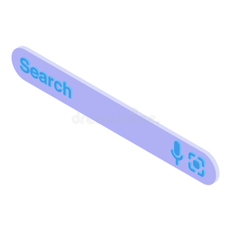 Search Bar with Voice and Visual Search Isometric Icon Stock Vector ...