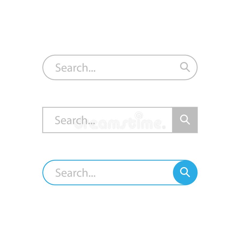 Search Bar Web Isolated Elements Template for Application or Interfaces ...