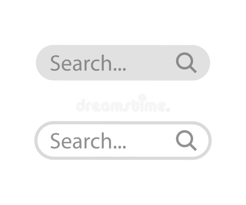 Search Bar Web Page Internet Browser Element Design, Search Box ...
