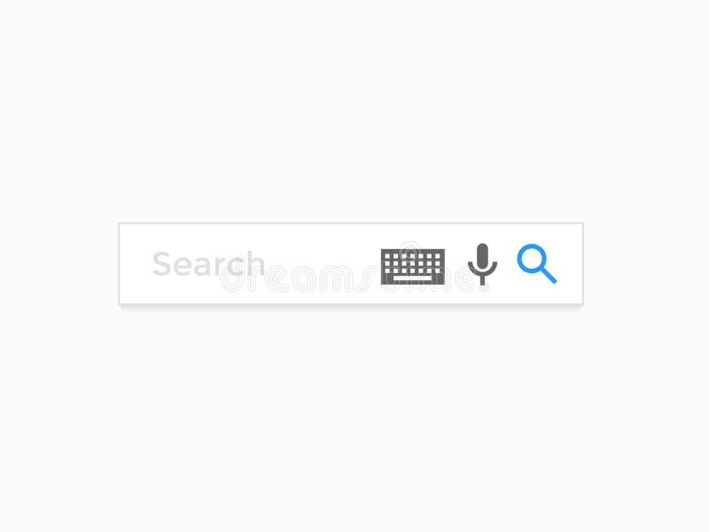 Search Bar Web Page Internet Browser Element Vector Icons Template ...