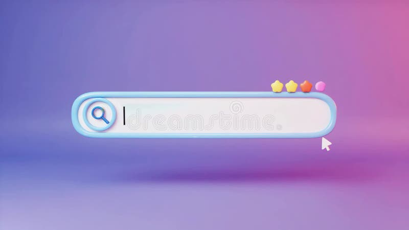 Search Bar Web Research Cursor Technology Render Animation Video Motion ...