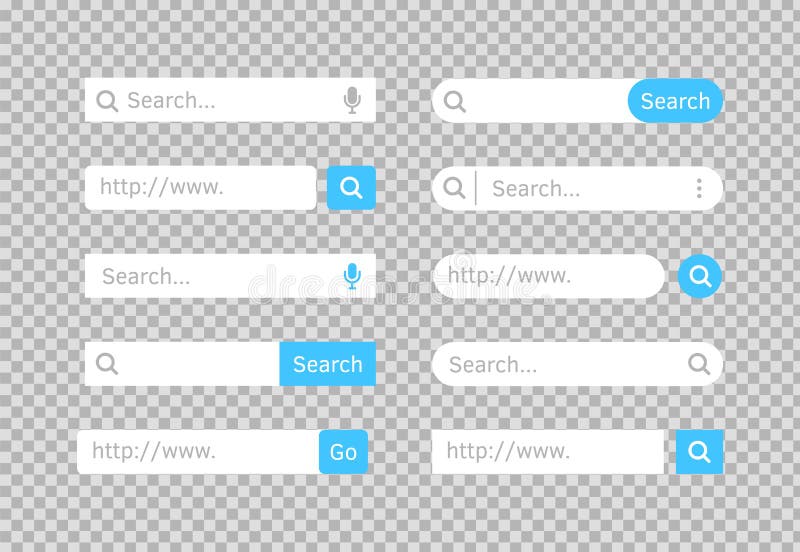 Search Bar. Website Ui Bar Set. Searching Element for Web Site, App, Ui ...