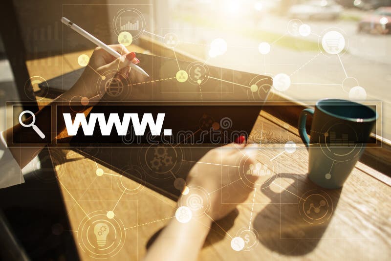 Search Bar with Www Text. Web Site, URL. Business, Internet, Technology ...