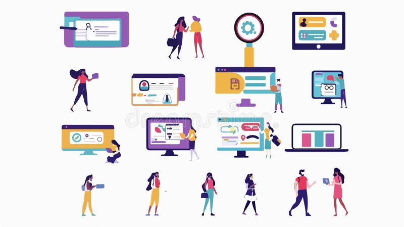 Search Bars and Online Browsing - Technology Concept with People Using ...