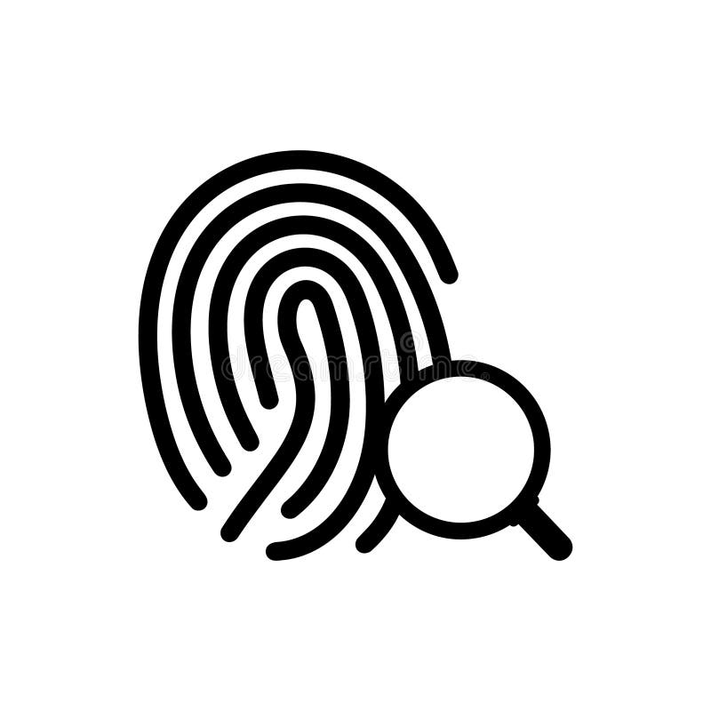Search Biometric Fingerprint Icon Stock Vector - Illustration of text ...