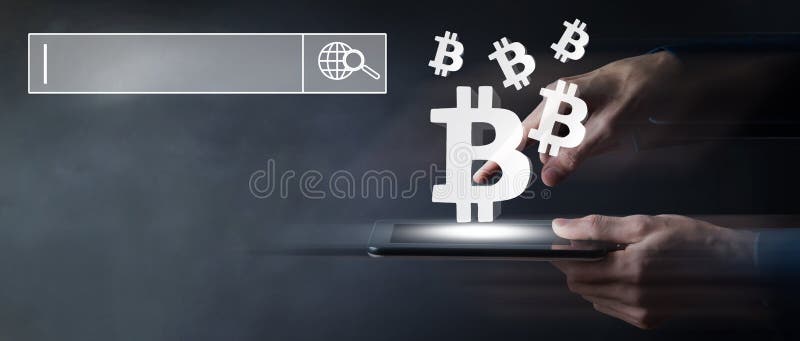 Search Bitcoin Digital Money 3d Illustration Stock Photo - Image of ...