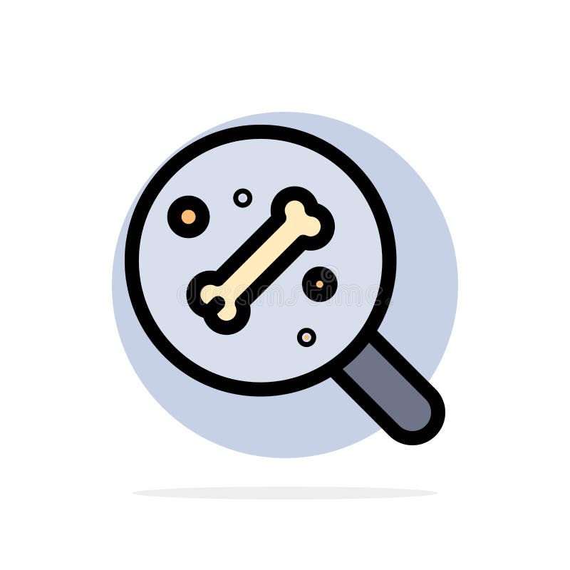 Search, Bone, Science Abstract Circle Background Flat Color Icon Stock ...