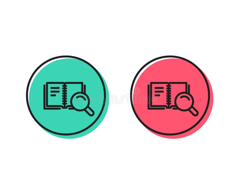 Search in Book Line Icon. Education Symbol. Vector Stock Vector ...