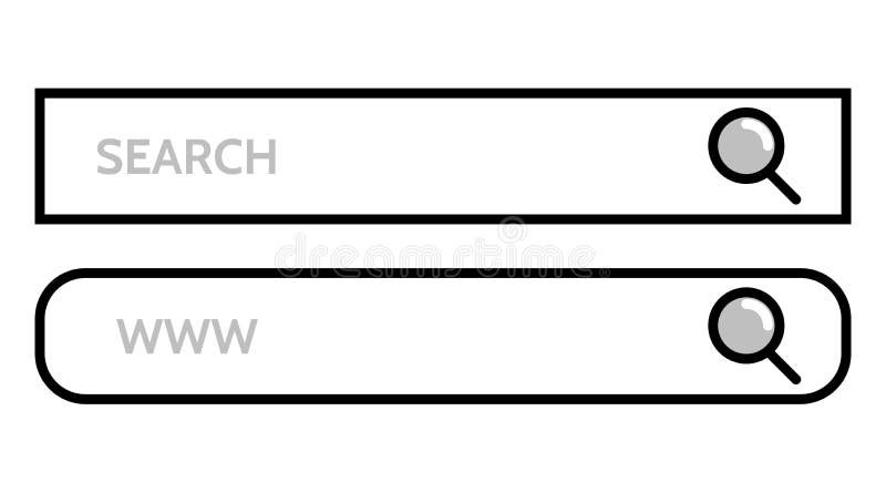 Search Box for Graphic Elements. Ui. Icon Glass. Vector Illustration ...
