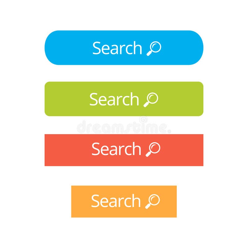 Search Button Symbol Minimal Design on Royal Blue Background Stock ...