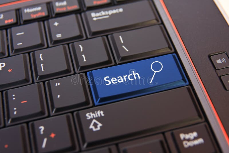 Search button on keyboard stock image. Image of google - 28203219