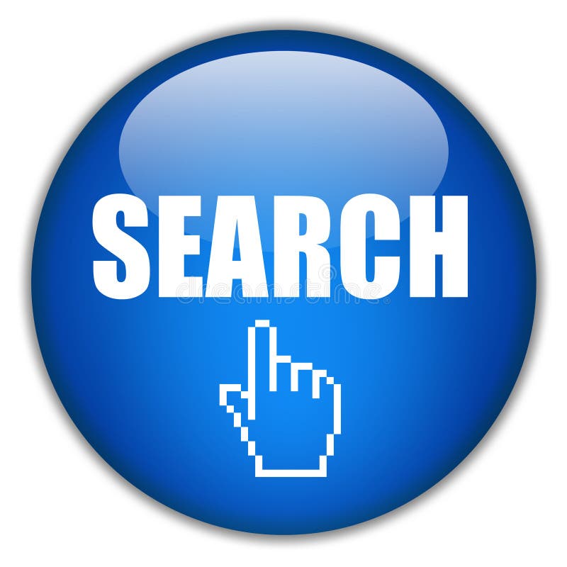 Search Button Symbol Minimal Design on Royal Blue Background Stock ...